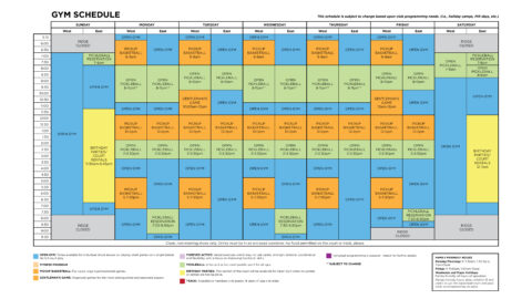 Gym Schedule - Ridge Athletic Clubs